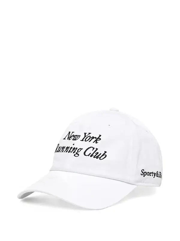 SPORTY & RICH Run Club Baseball Cap - White
