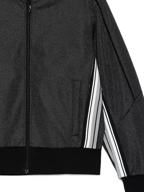 CROQUIS Striped Zip-up Sweatshirt