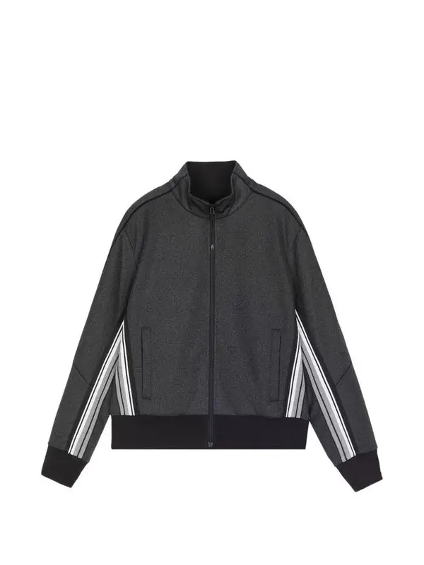 CROQUIS Striped Zip-up Sweatshirt