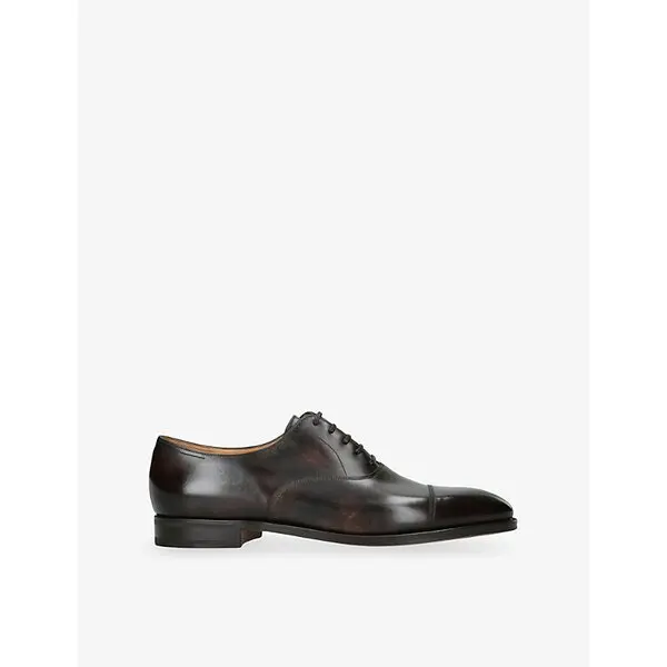 John Lobb City Ii Leather Oxford Shoes - Dark Brown