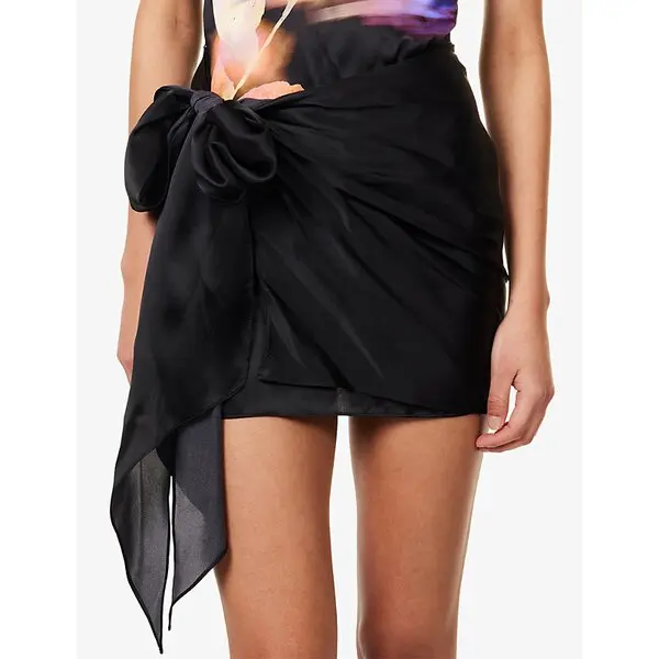 David Koma Front-tie Strapless Mini Dress