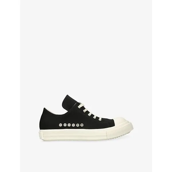 Rick Owens Eyelet Canvas Trainers - Black
