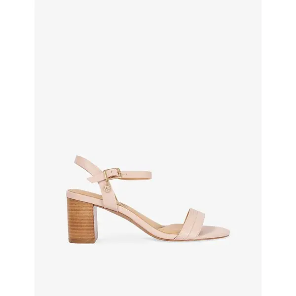 DUNE Jaycie Heeled Leather Sandals - Blush Leather