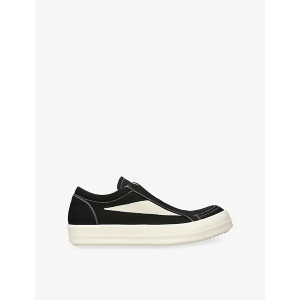 Rick Owens Vintage Laceless Canvas Trainers - Blk/white