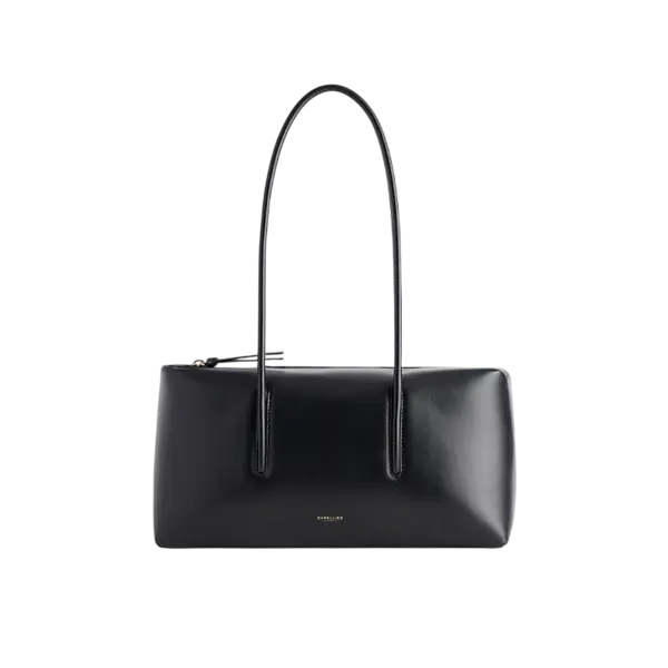 DEMELLIER Stockholm Leather Shoulder Bag - Black