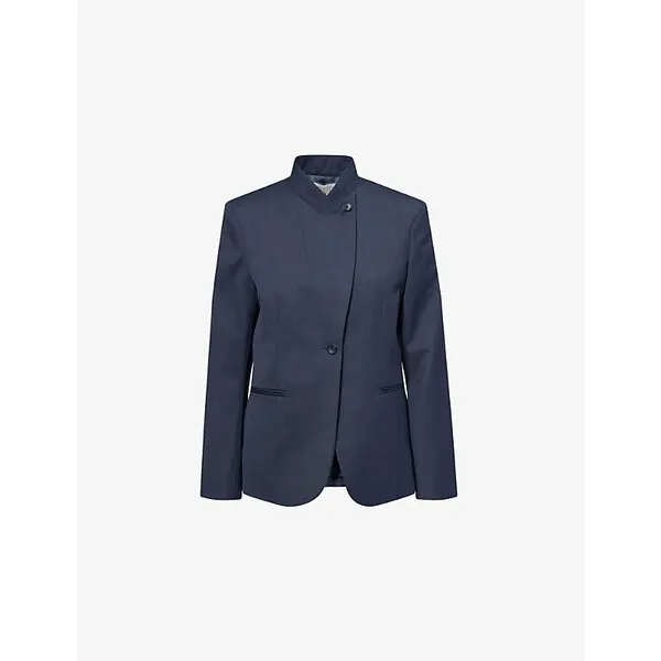 TWP Single-breasted Button-up Wool-blend Blazer - Insignia Blue