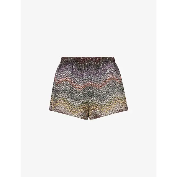 Missoni Miss P Elasticated Sequin Shorts - Multi Dark
