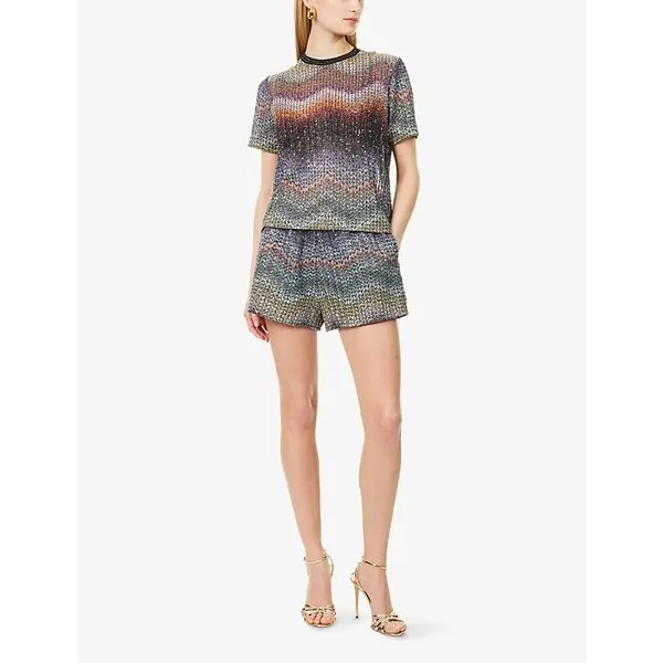Missoni Miss P Elasticated Sequin Shorts - Multi Dark