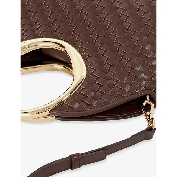 DUNE Leather Grab Bag With Top Handle - Chocolate Leather