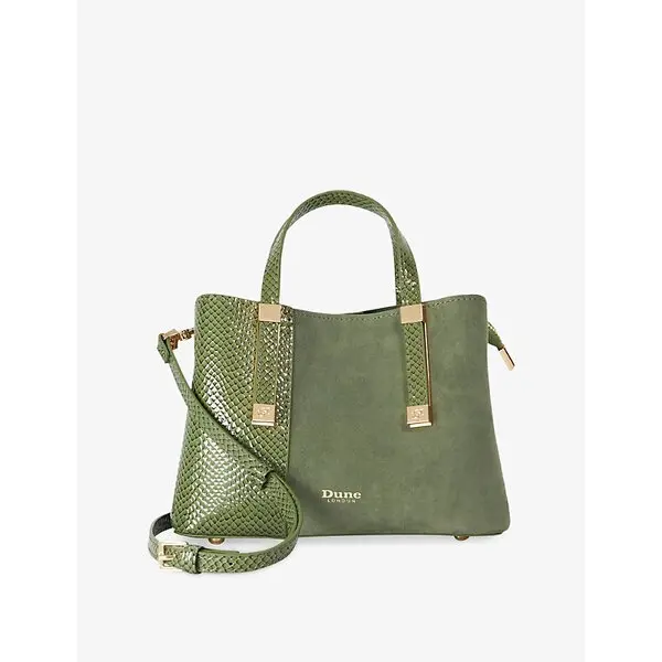 DUNE Dinkydorry Mini Faux-leather Tote Bag - Sage Synthetic