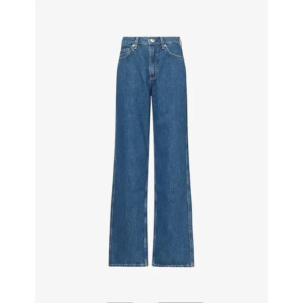 Rag & Bone Shea Straight-leg Denim Trousers - Cornflower