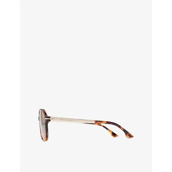 Victoria Beckham Square-frame Double-bridge Sunglasses - Brown