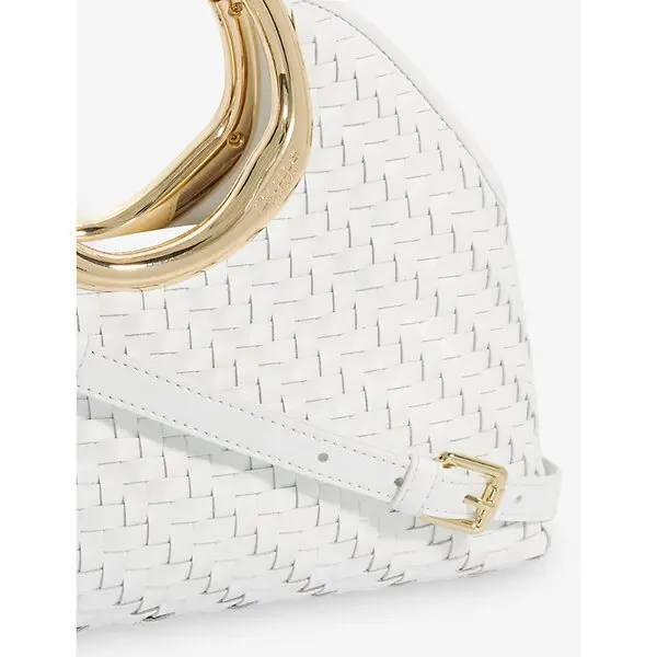 DUNE Leather Grab Bag - White Leather