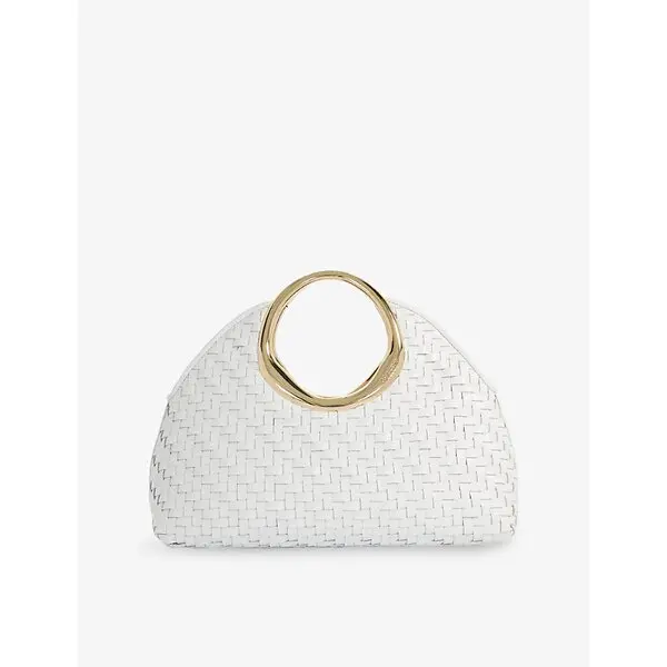 DUNE Leather Grab Bag - White Leather