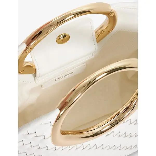 DUNE Leather Grab Bag - White Leather