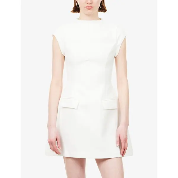 Oddmuse High-neck Mini Dress - White