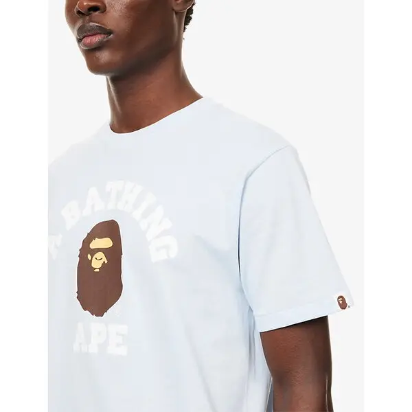 A BATHING APE Graphic-print College Cotton T-shirt