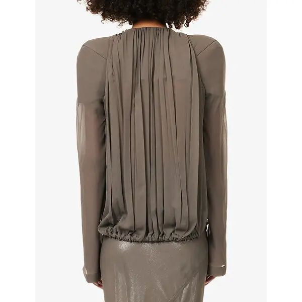 Rick Owens Maria Wrap Silk Blouse