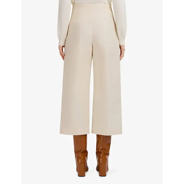 Marni Flared-leg Cropped Cotton Trousers