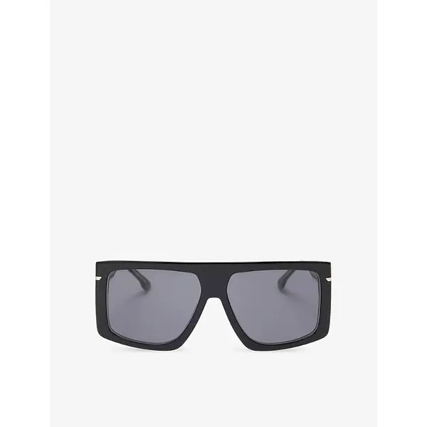 Victoria Beckham Branded Square-frame Acetate Sunglasses - Black