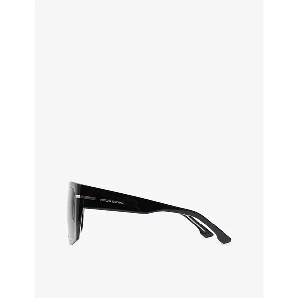 Victoria Beckham Branded Square-frame Acetate Sunglasses - Black