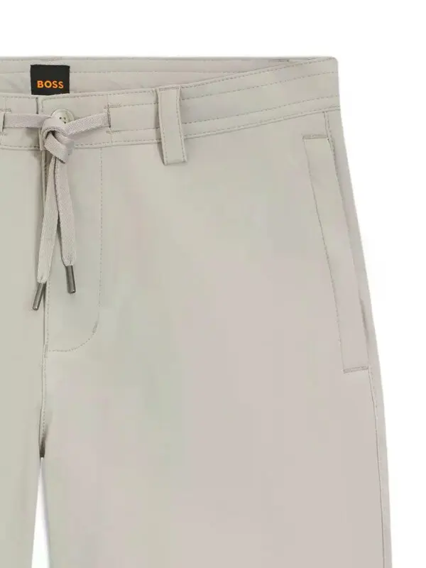 BOSS Drawstring-waist Chino Trousers - Grey