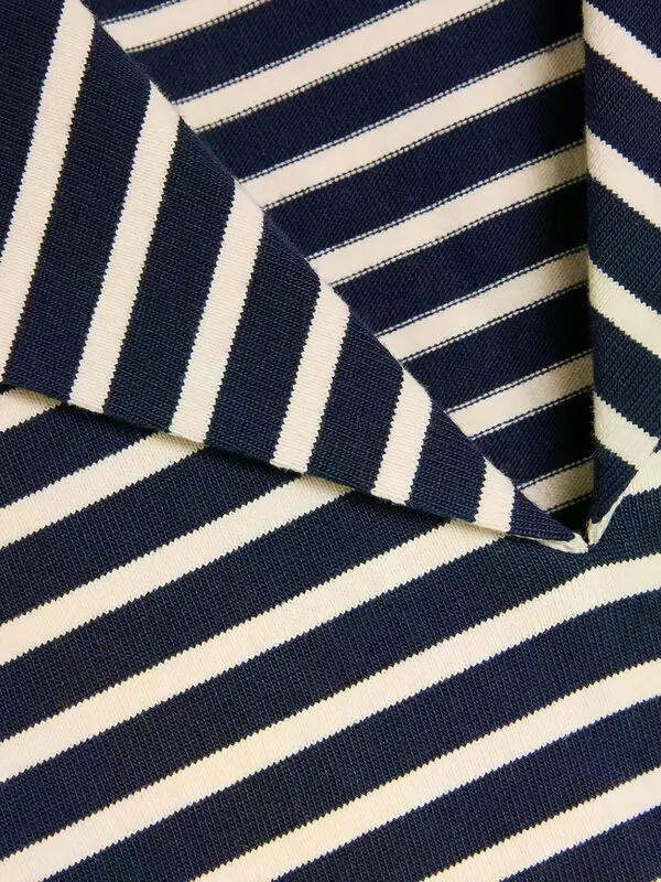 LES VACANCES D'IRINA Striped V-neck Top - Blue