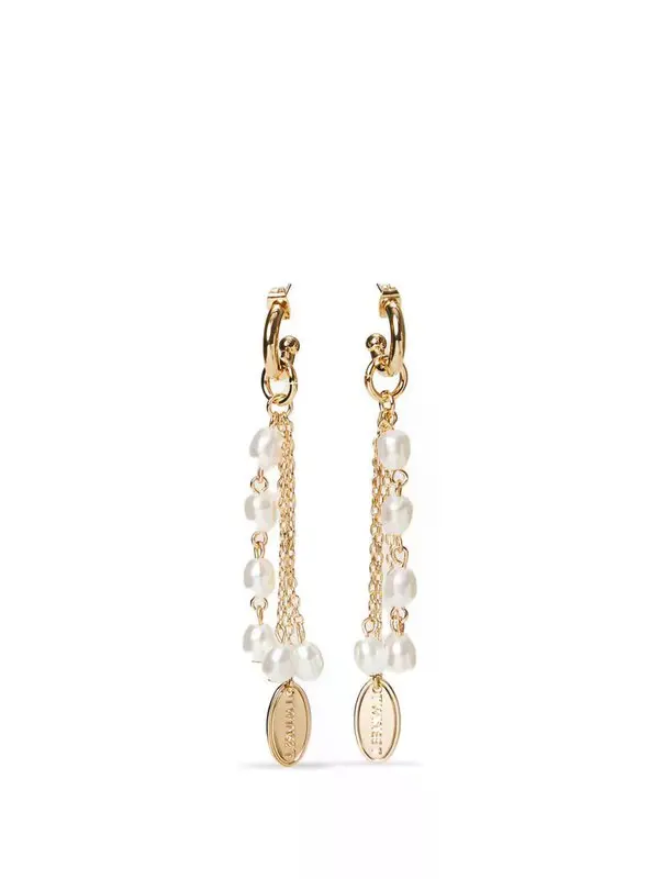 TWINSET Chain Pearl Drop Earrings - Gold