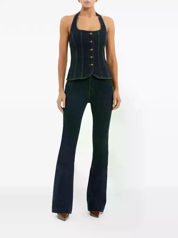 Rebecca Vallance Button Halterneck Top