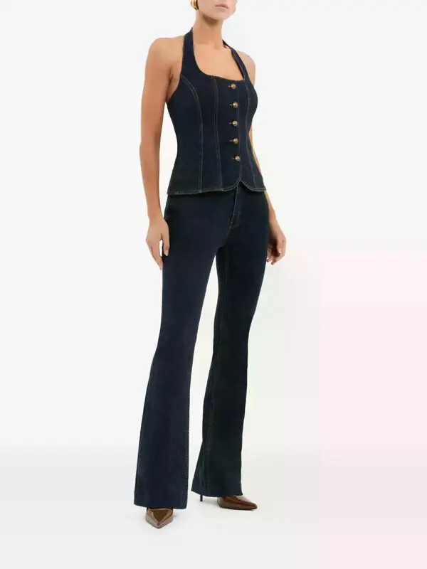 Rebecca Vallance Button Halterneck Top