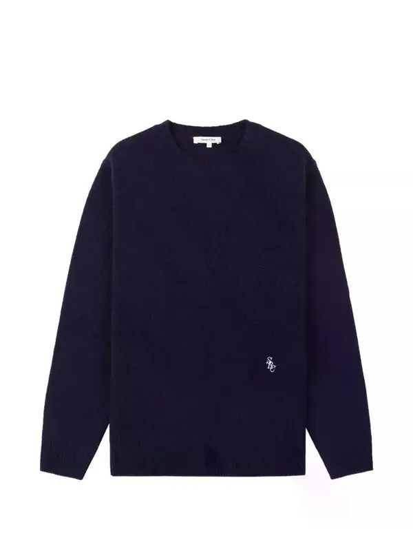 SPORTY & RICH Logo Knitwear - Blue