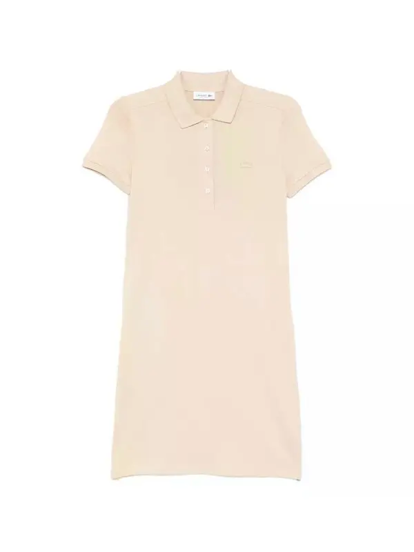 Lacoste Short Sleeve Polo Dress - Neutrals