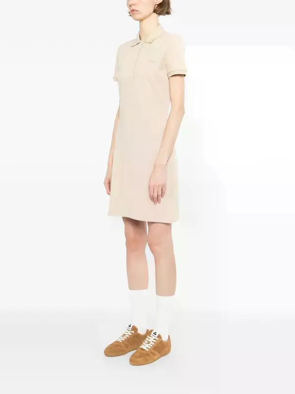 Lacoste Short Sleeve Polo Dress - Neutrals