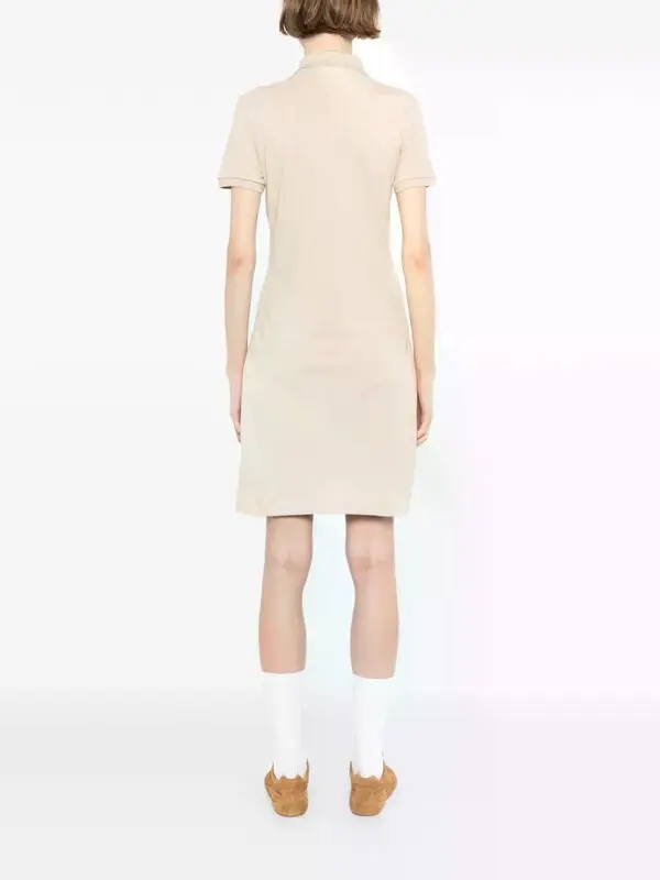 Lacoste Short Sleeve Polo Dress - Neutrals
