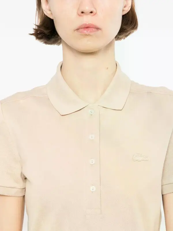 Lacoste Short Sleeve Polo Dress - Neutrals