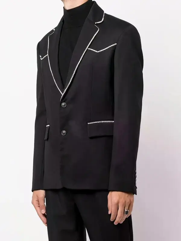 Amiri Crystal-trim Single-breasted Blazer