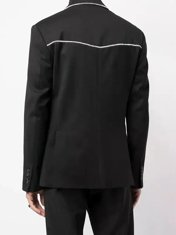 Amiri Crystal-trim Single-breasted Blazer