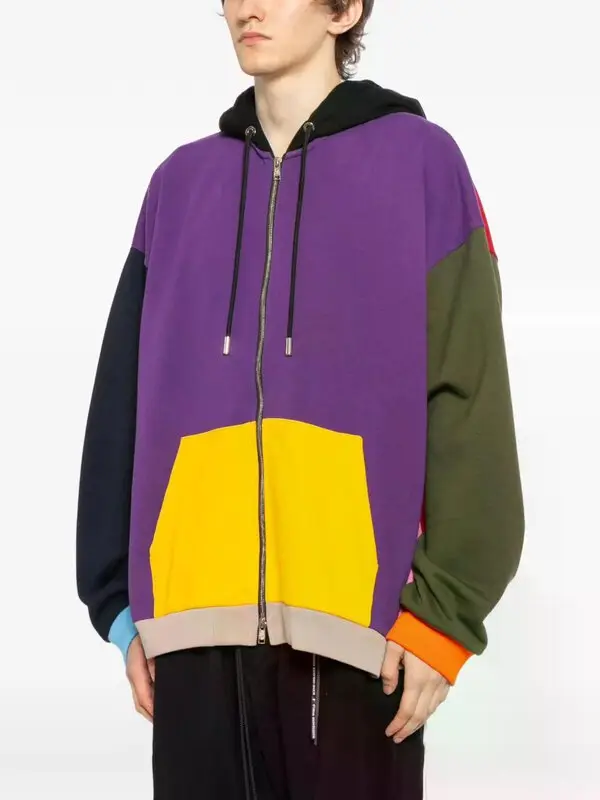 MASTERMIND WORLD Color-block Zip Hoodie