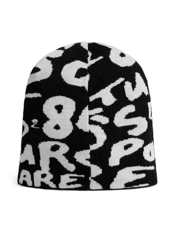 Dsquared2 Logo Intarsia-knit Wool Beanie