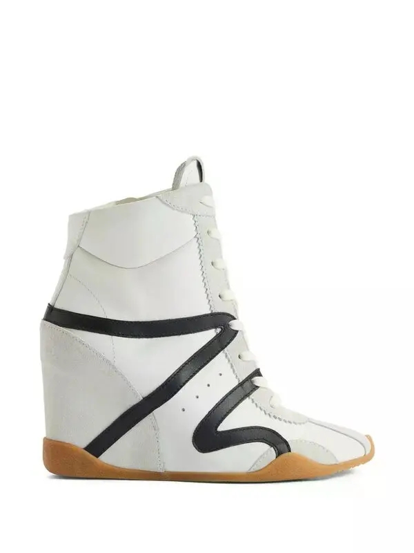 GIUSEPPE ZANOTTI Top Wedge Lace-up Sneakers - Grey