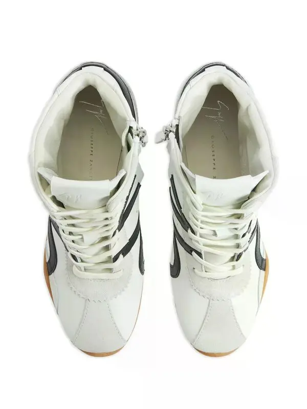 GIUSEPPE ZANOTTI Top Wedge Lace-up Sneakers - Grey