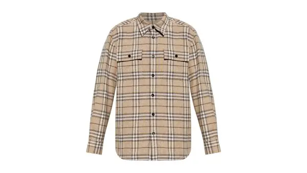 Burberry Long Sleeved Wool Checked Shirt