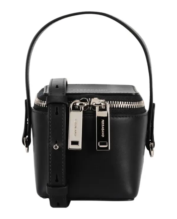 FERRAGAMO Micro Ziparound Shoulder Bag - Black