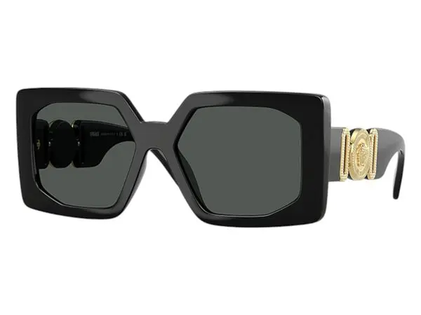 Versace Square Sunglasses Gray - Black (ve4478u Gb1/87)