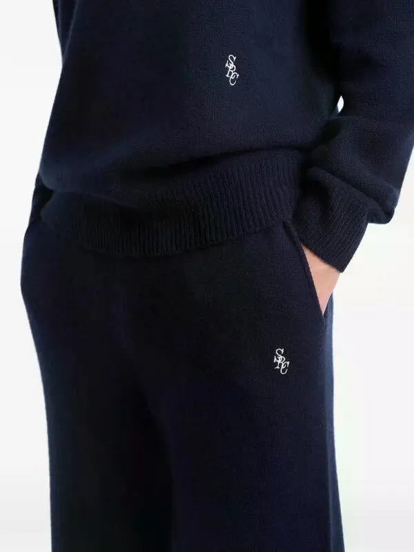 SPORTY & RICH Logo Knitwear - Blue