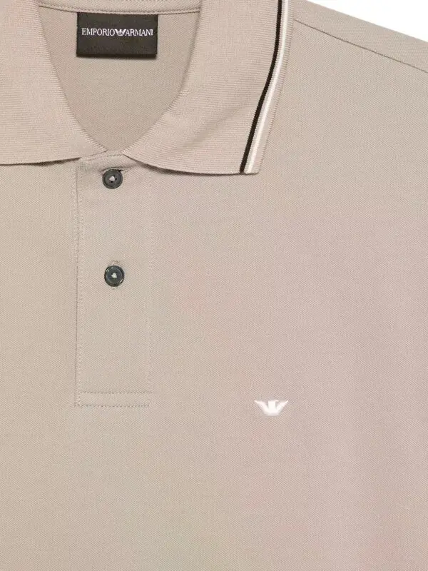 Emporio Armani Piped Cotton Polo Shirt
