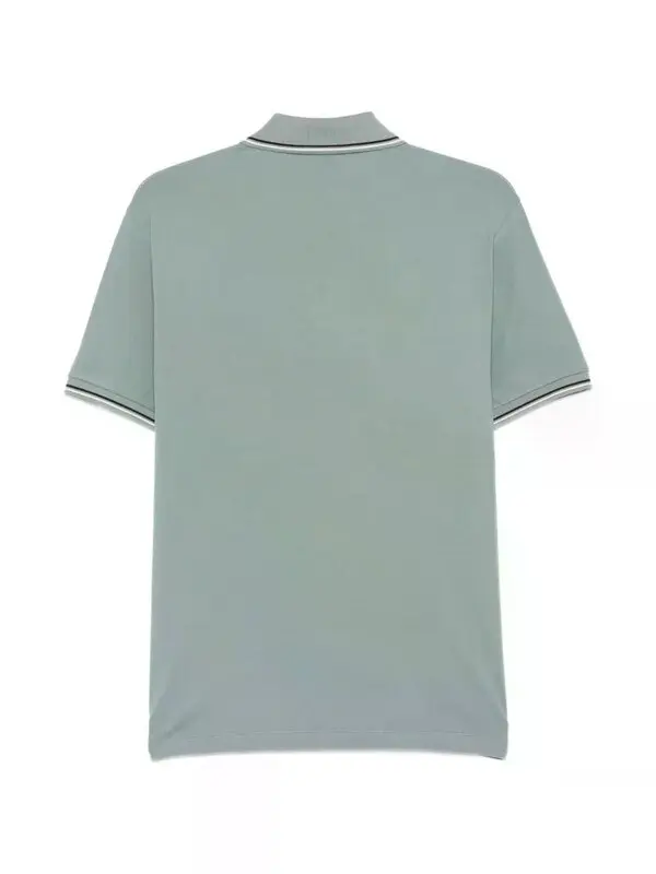 Emporio Armani Slim Fit Polo Essential In Stretch Cotton Pique - Green
