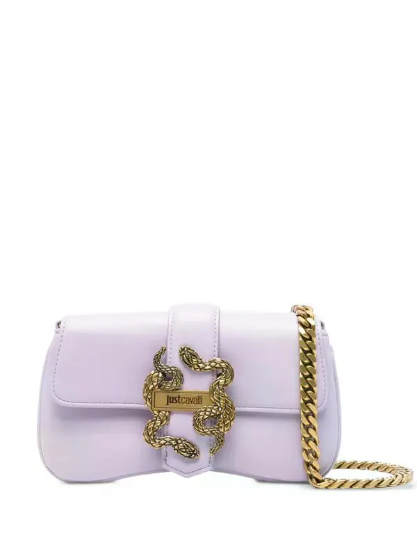 Just Cavalli Snake-detail Chain-strap Cross Body Bag - Purple