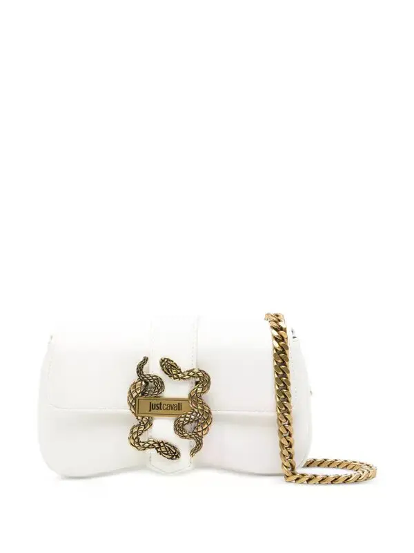 Just Cavalli Snake Chain Clutch Bag - White