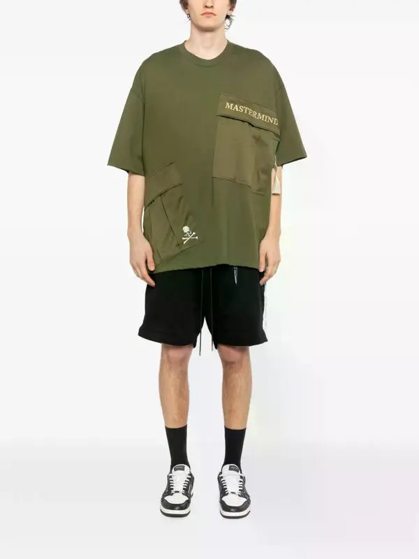 MASTERMIND WORLD Logo-embroidered T-shirt - Green